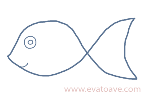 How to Draw a Simple Lent Fish | EvatoAve.com